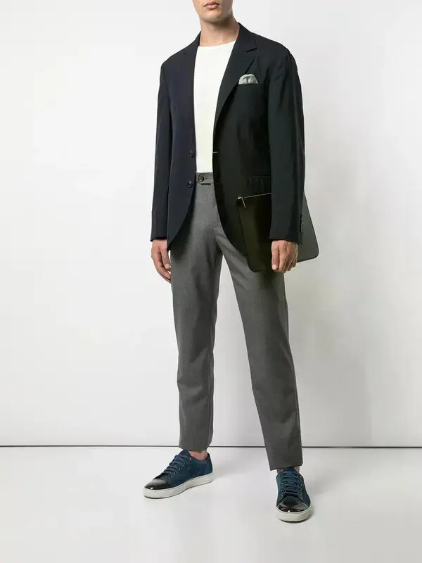 Brunello Cucinelli Lead Wool Suit Trousers
