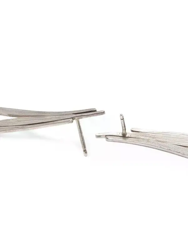 WOUTERS & HENDRIX Sterling Leaf Effect Earrings - Silver