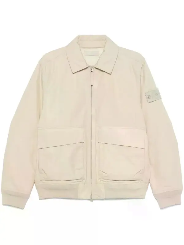 Stone Island Beige Cotton Padded Jacket