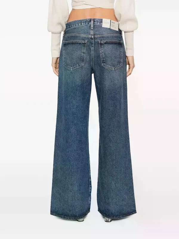 AGOLDE Clara Organic-cotton Flared Jeans - Blue