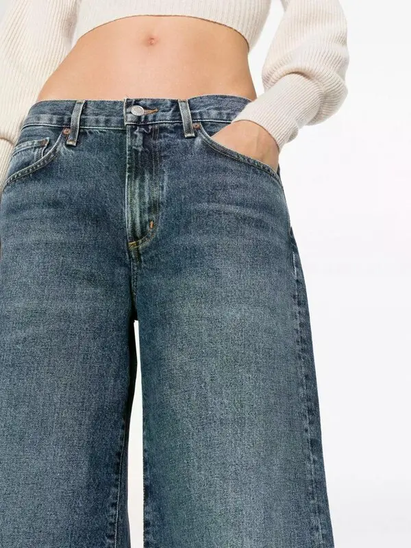 AGOLDE Clara Organic-cotton Flared Jeans - Blue