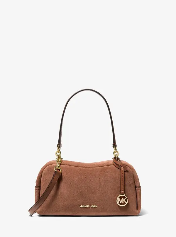 Michael Kors Cecily Small Suede Shoulder Bag - Brown