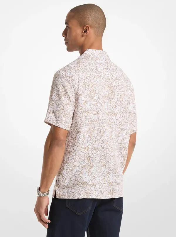 Michael Kors Floral Print Linen Shirt