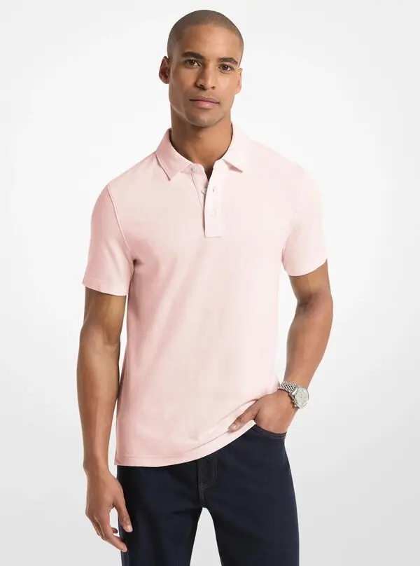 Michael Kors Pima Cotton Piqué Polo Shirt - Pink