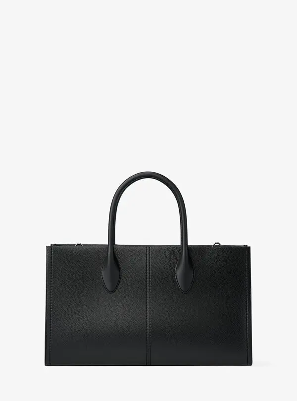 Michael Kors Mirella Medium Pebbled Leather Satchel - Black