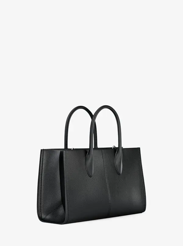 Michael Kors Mirella Medium Pebbled Leather Satchel - Black