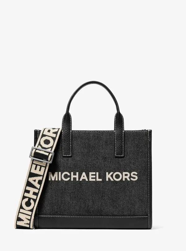 Michael Kors Cooper Denim Convertible Crossbody Bag - Black
