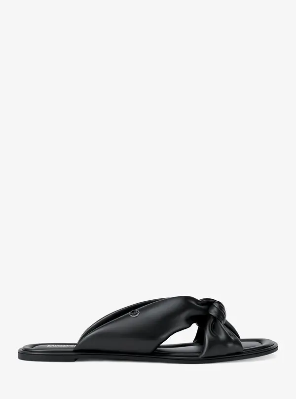 Michael Kors Elena Slide Sandal With Knot Detail - Black