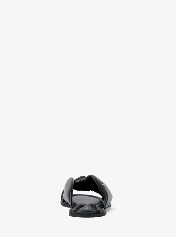 Michael Kors Elena Slide Sandal With Knot Detail - Black
