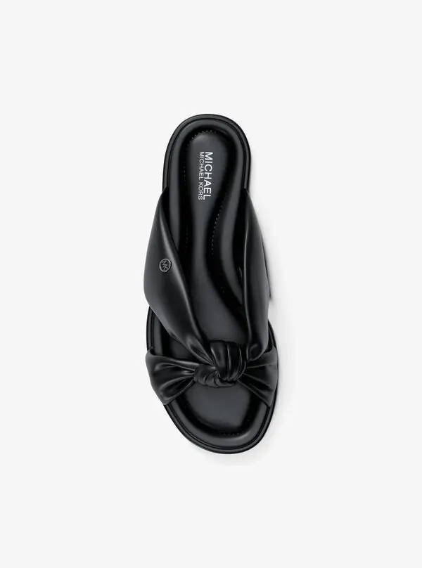 Michael Kors Elena Slide Sandal With Knot Detail - Black