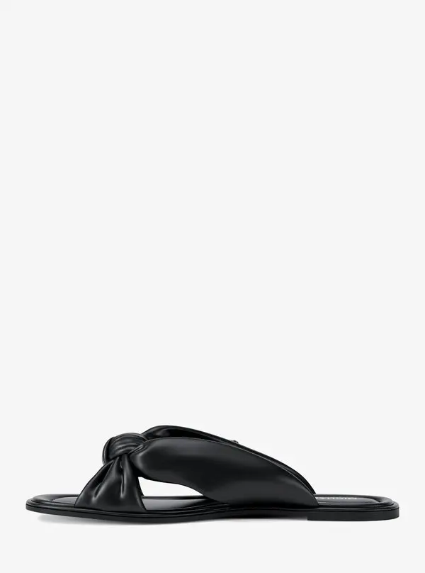 Michael Kors Elena Slide Sandal With Knot Detail - Black