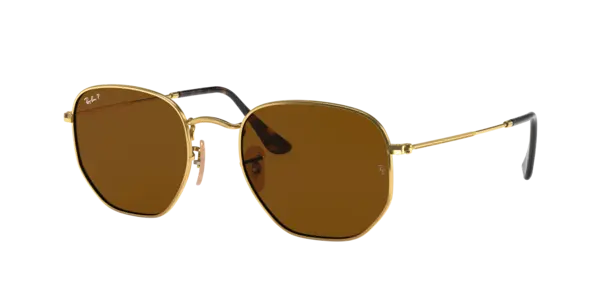 Ray-ban Hexagonal Flat Lenses Sunglasses - Brown Polarized