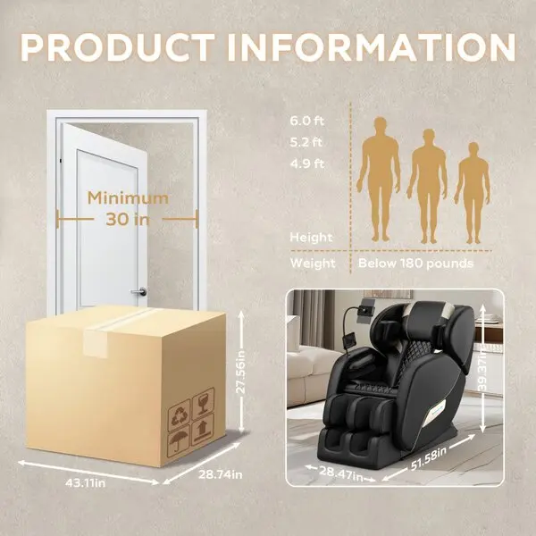 BOYEL LIVING Full Body Massage Chair