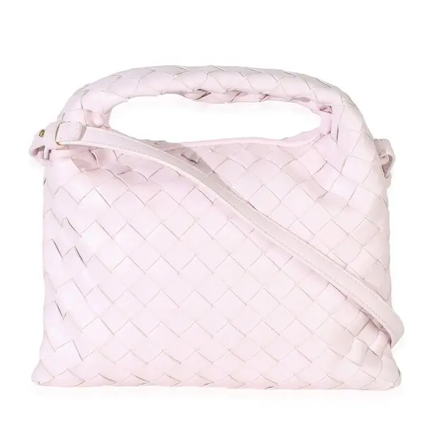 Bottega Veneta Nappa Intrecciato Hop Hobo - Pink