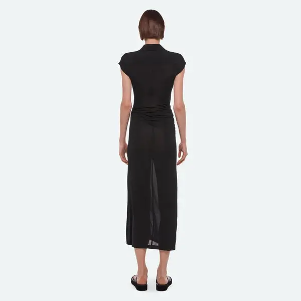 Helmut Lang Short Sleeve Twisted Shirt Dress