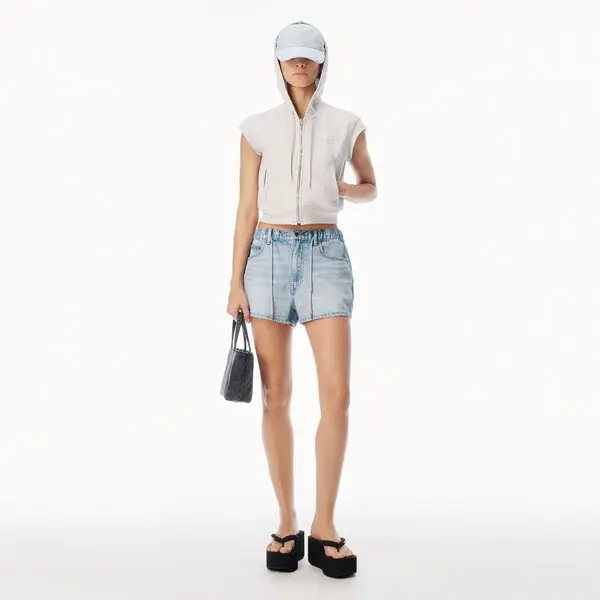 Alexander Wang Crystal Drawcord Shorts