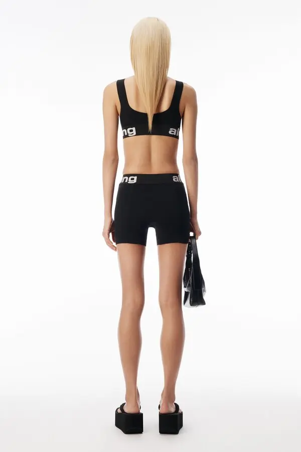 Alexander Wang Logo Elastic Bike Shorts