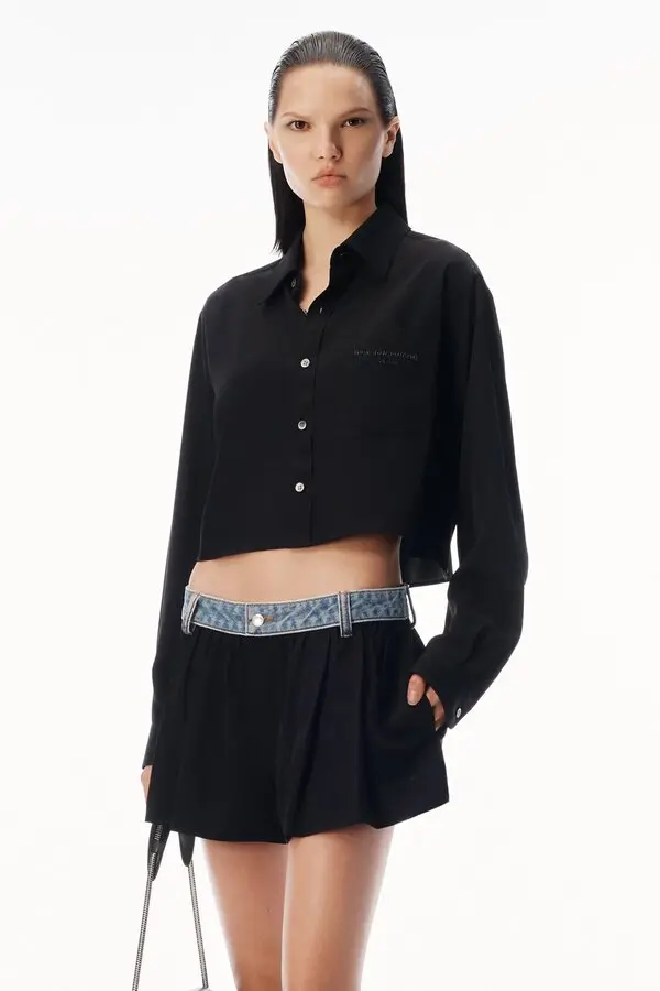 Alexander Wang Cropped Button-down Shirt