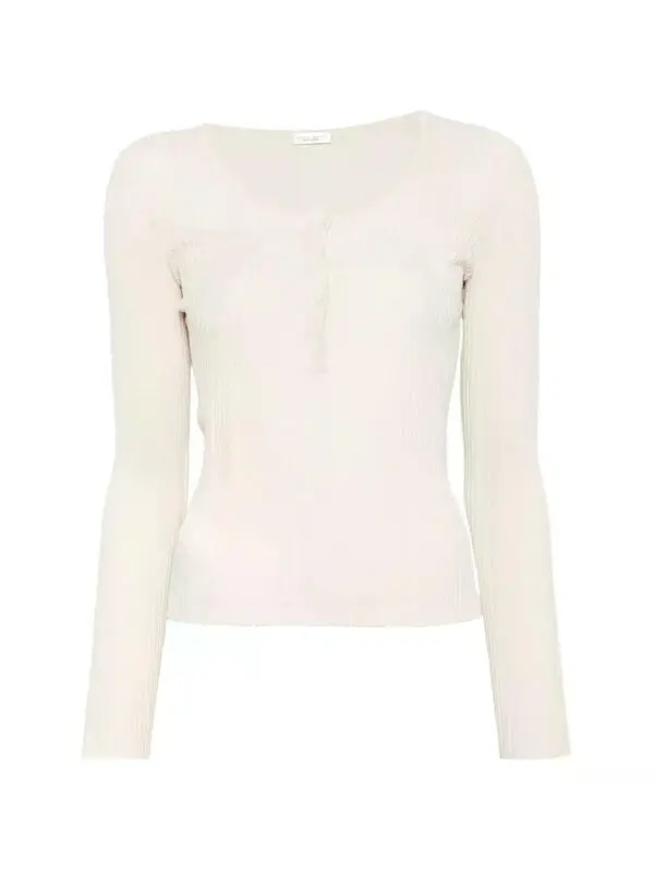 ROBERTO COLLINA Ribbed Knit Scoop Neck T-shirt