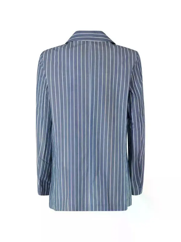 MYTHS Vertical-stripe Double-breasted Blazer