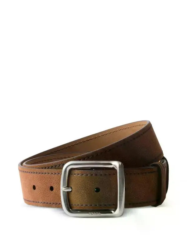 Prada Nubuck Leather Belt - Brown