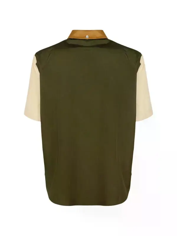 Marni Colour-block Logo-embroidered Shirt