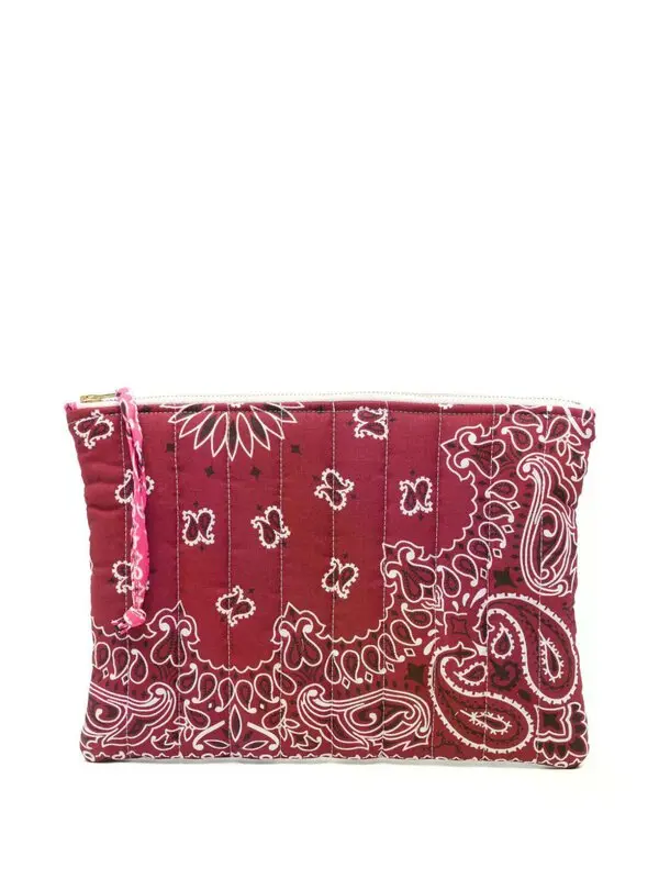 CALL IT BY YOUR NAME Paisley Pattern Clutch Bag - Red