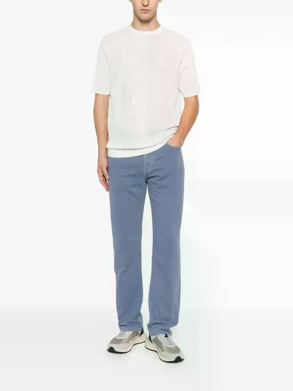 Jacob Cohen Straight-leg Logo-patch Trousers