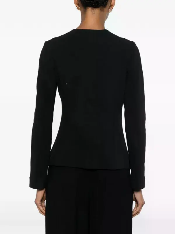 Emporio Armani Asymmetrical Front Jacket - Black