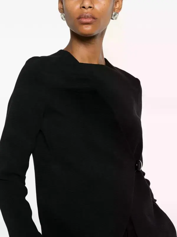 Emporio Armani Asymmetrical Front Jacket - Black