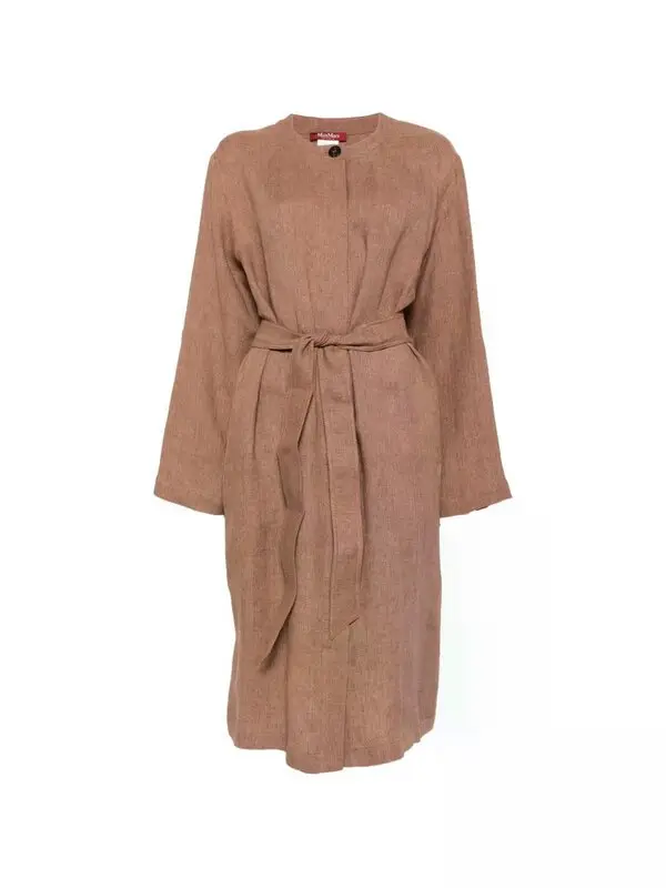 Max Mara Lembo Belted Midi Dress - Brown