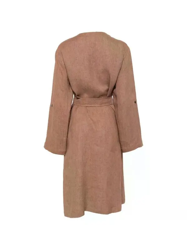 Max Mara Lembo Belted Midi Dress - Brown