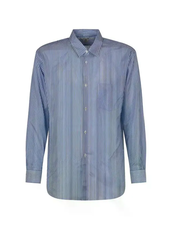 Comme Des Garçons Vertical-stripe Chest-pocket Shirt