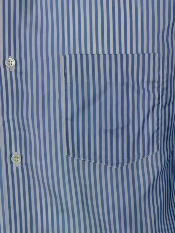 Comme Des Garçons Vertical-stripe Chest-pocket Shirt