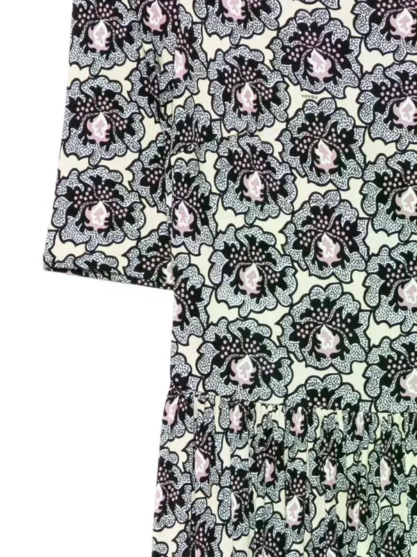 Prada Printed Gathered Dress
