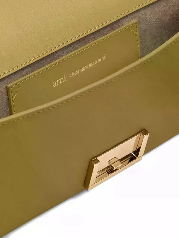 AMI Paris Cow Leather Mimi Pouch - Green