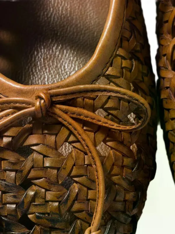 Miu Miu Woven Buckle-strap Ballet Flats