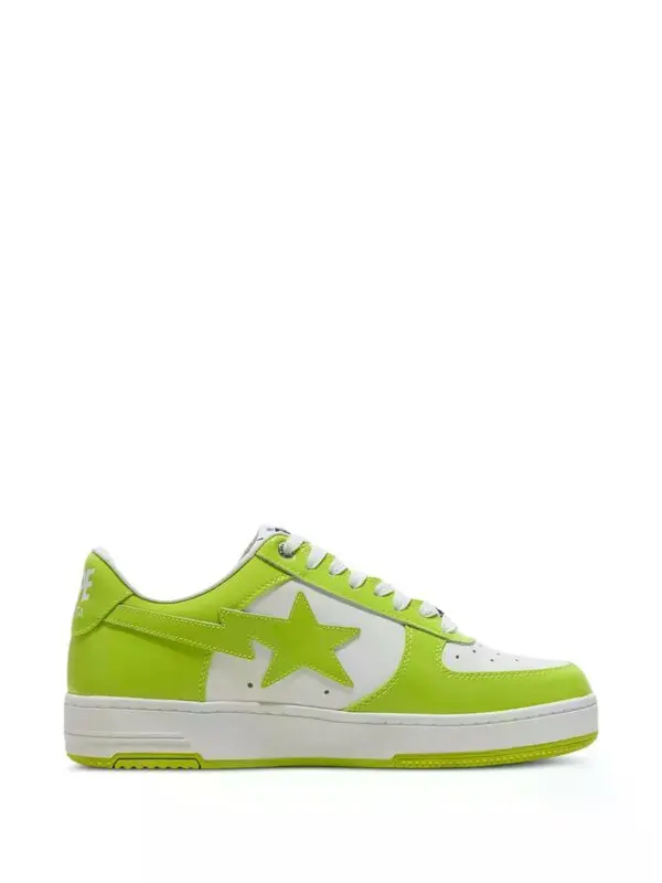 A BATHING APE Sta Leather Sneakers - Green