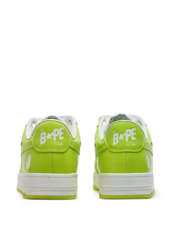 A BATHING APE Sta Leather Sneakers - Green