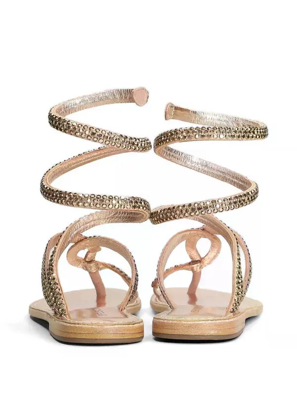 FUSION Crystal-embellished Wrap-around Sandals