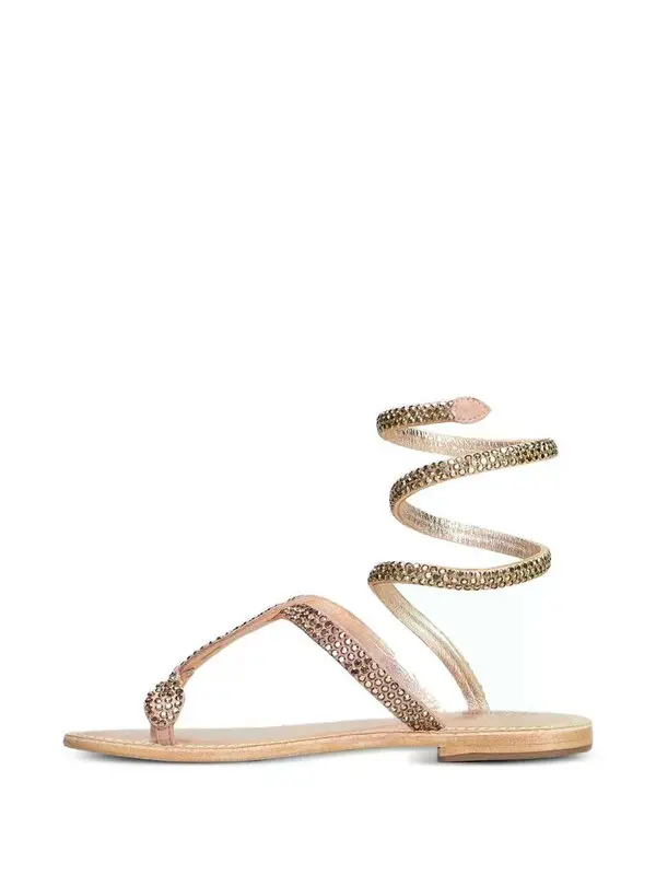 FUSION Crystal-embellished Wrap-around Sandals