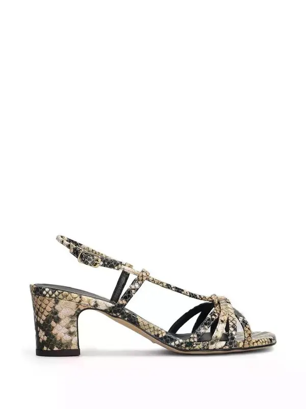 JULIE DEE Strappy Python-print Sandals