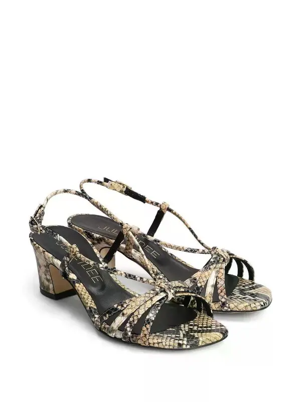 JULIE DEE Strappy Python-print Sandals