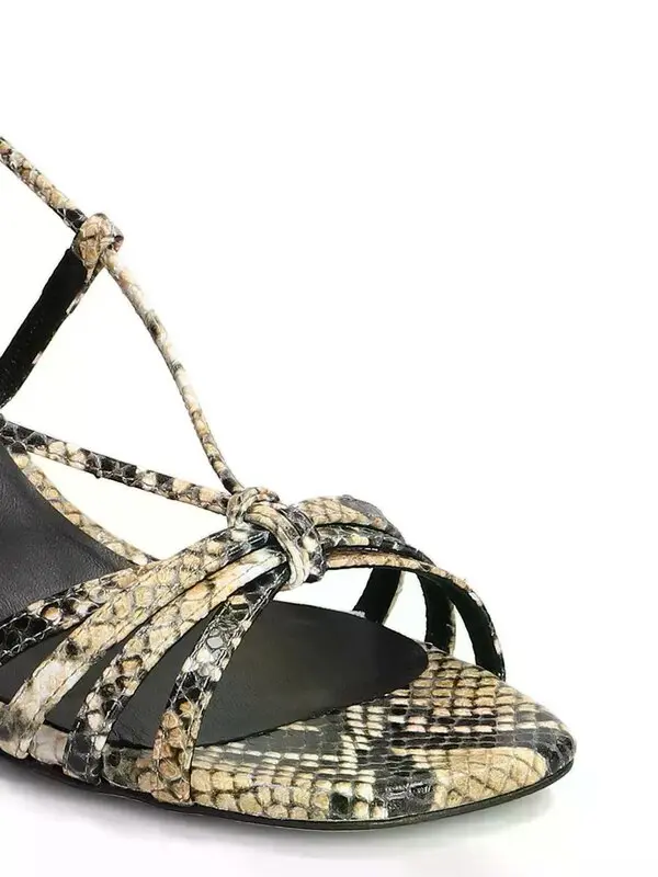 JULIE DEE Strappy Python-print Sandals