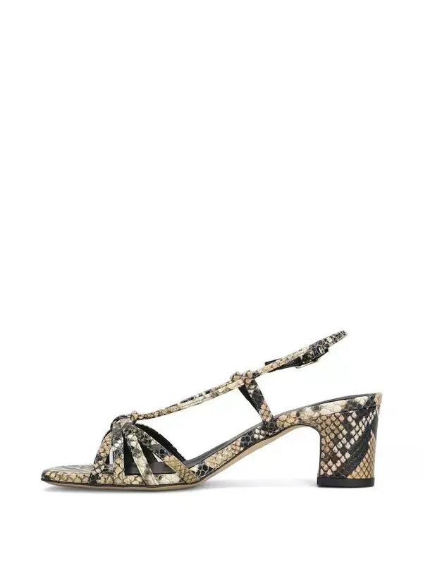 JULIE DEE Strappy Python-print Sandals