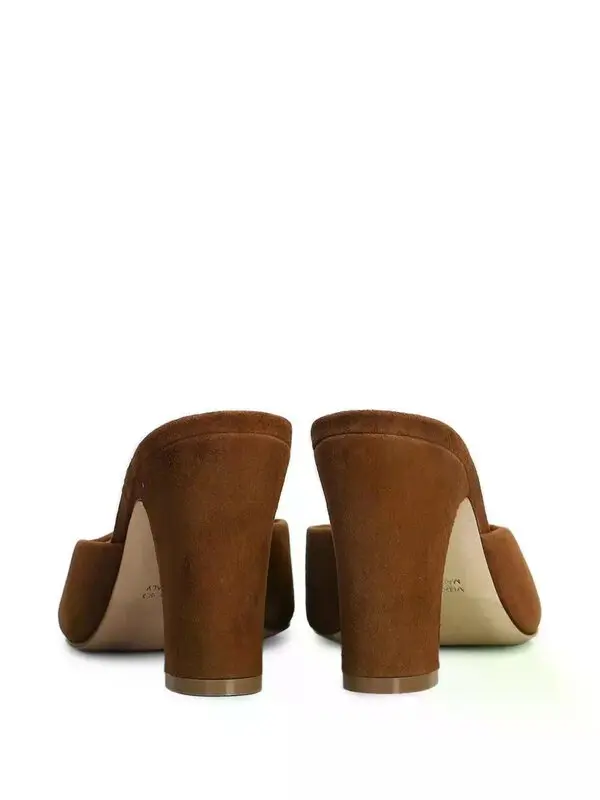 JULIE DEE Open-toe Suede Mules