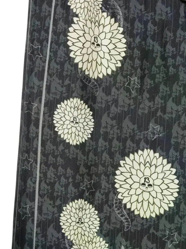 John Richmond Floral-print Drawstring Trousers