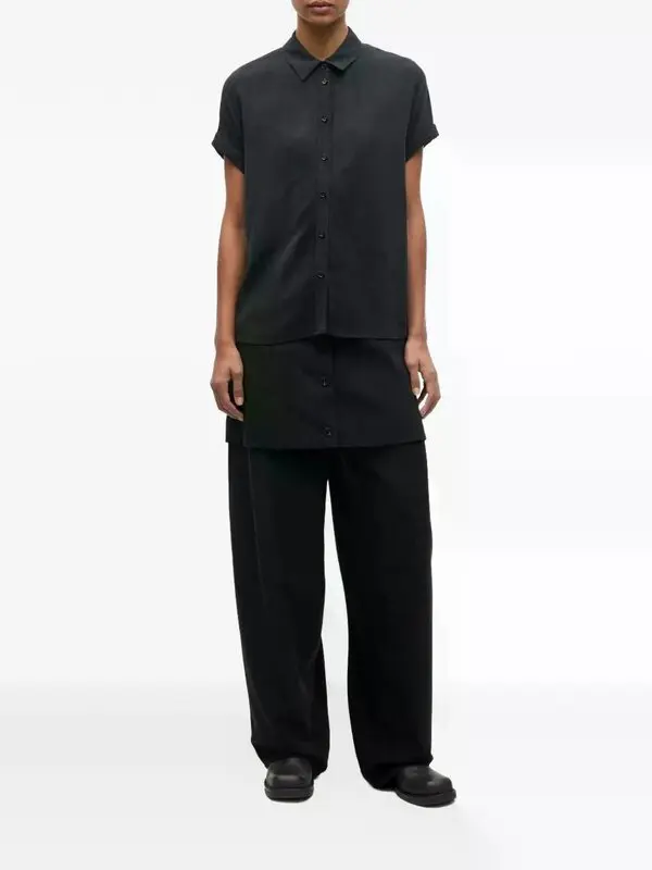 SAMSOE SAMSOE Spread Collar Short Sleeve Shirt