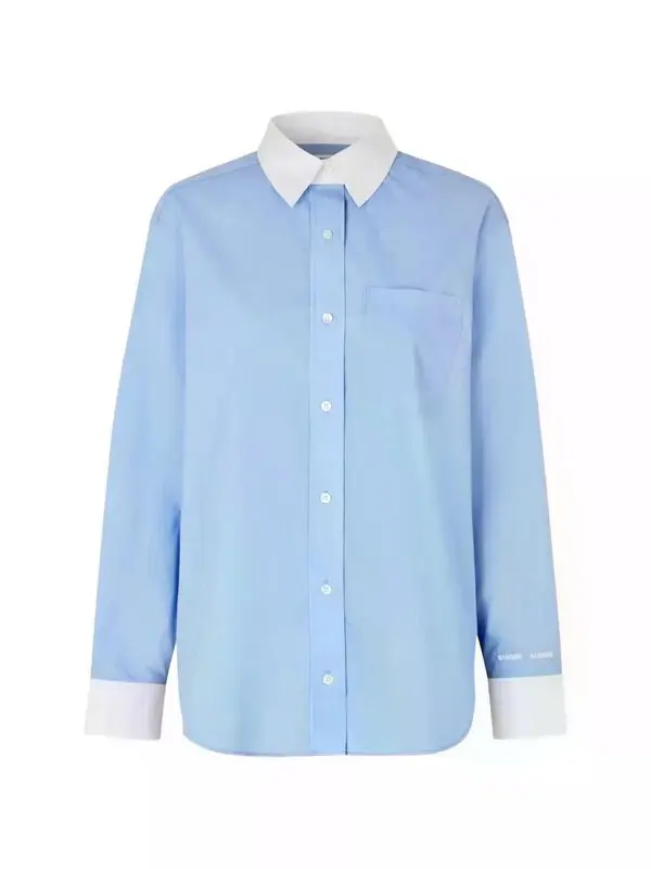 SAMSOE SAMSOE Salova Contrast-collar Shirt