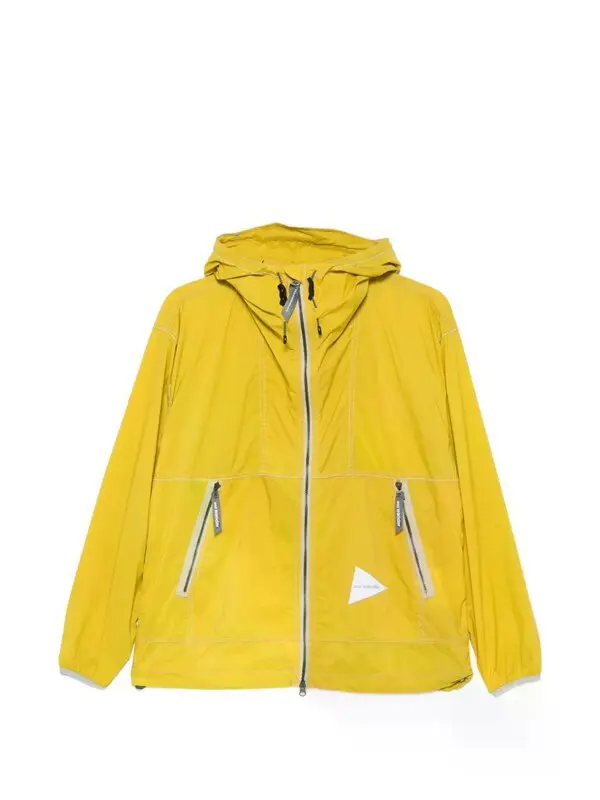 AND WANDER Hooded Jacket - Yellow